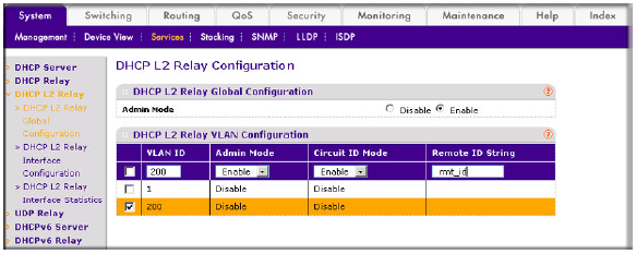 How do I enable a DHCP L2 relay using the web interface on my managed switch? - NETGEAR Support